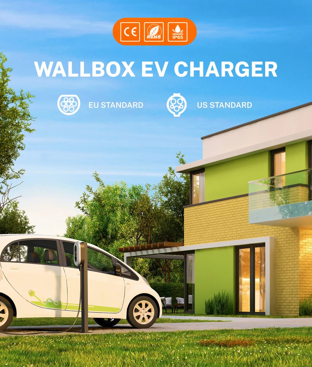 New 11kW AC EV Charger Wall Box Type 2 Fast Charging Station with IP54 ...