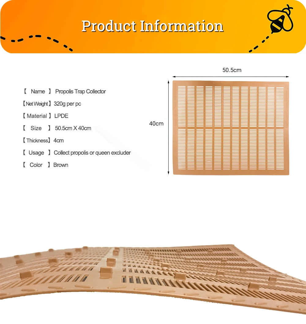LPDE Plastic Propolis Collector - Queen Bee Excluder