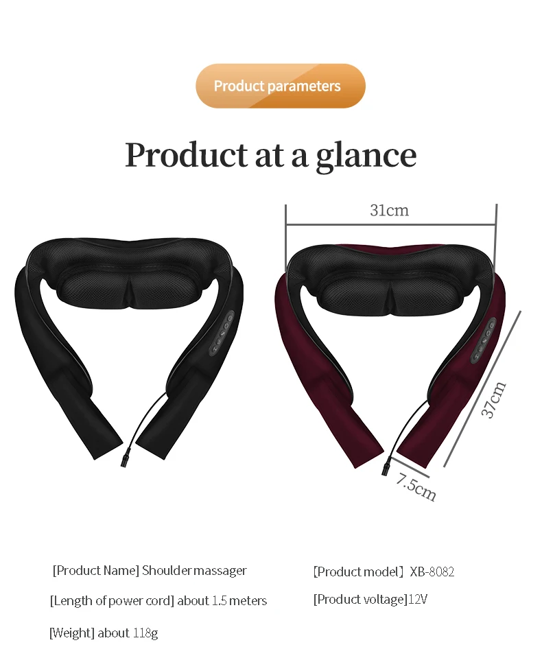 Top Sale Wireless Remote Control Electric Neck Massager Shiatsu Neck ...