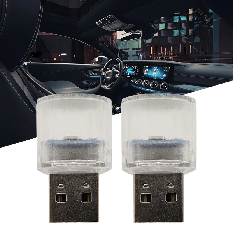 Usb Romantic Mood Light Led Car Emergency Lighting Pc Auto Colorful ...