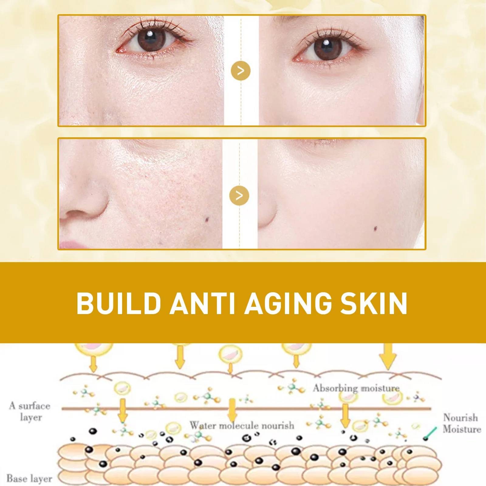 Instant Wrinkle Remover Face Serum Lift Firm Anti Aging Fade Fine Lines