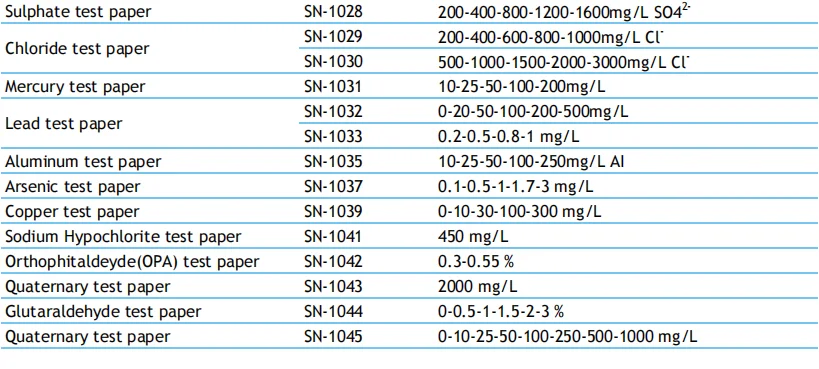 Sinotester Biochemical Water Quality Hydrion Hydrogen Peroxide Test ...
