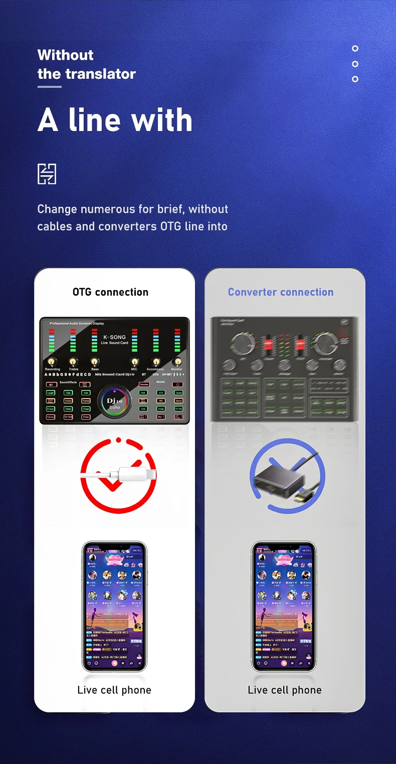 Professional Condenser Microphone Audio Sound Cards Sets