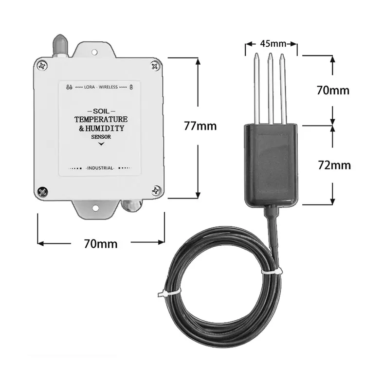 Iot Lora Wireless Soil Moisture Temperature Meter Ip68 Lora Soil ... Iot Lora Wireless Soil Moisture Temperature Meter Ip68 Lora Soil ...