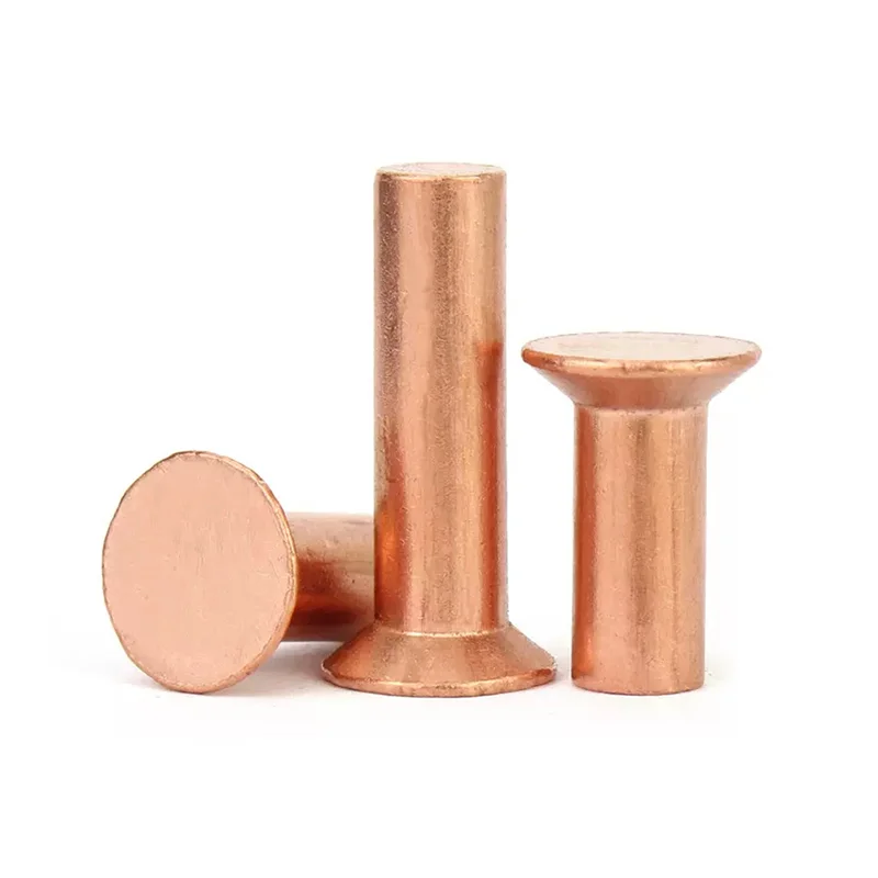 M2 M2.5 M3 Copper Rivets Flat Round Head Solid Brass Rivet Remaches De ...