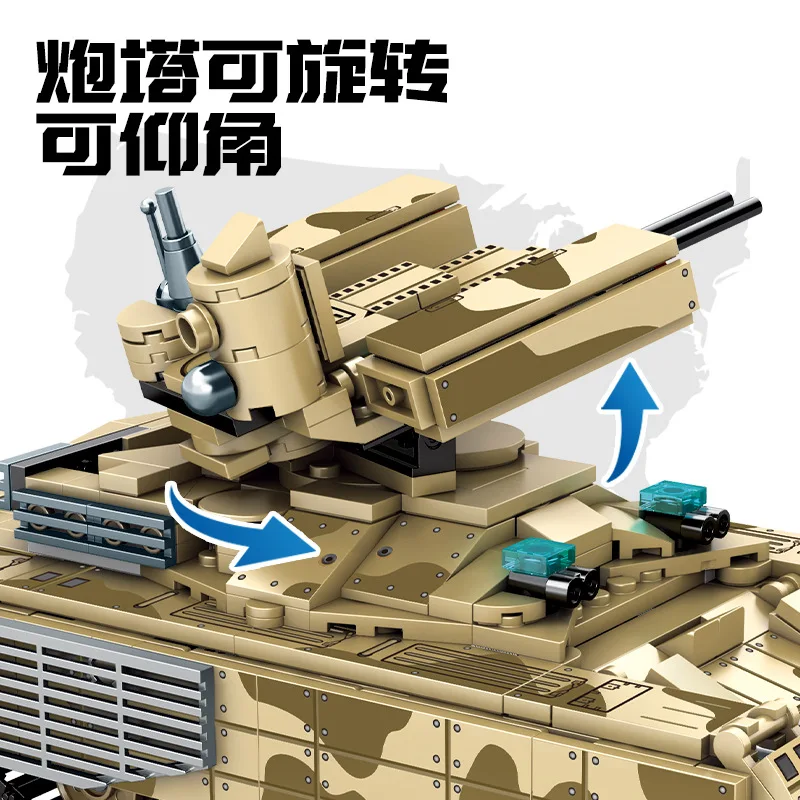 Sembo 207004 Ww2 Military German 2 Change Tank Model Building T90s ...