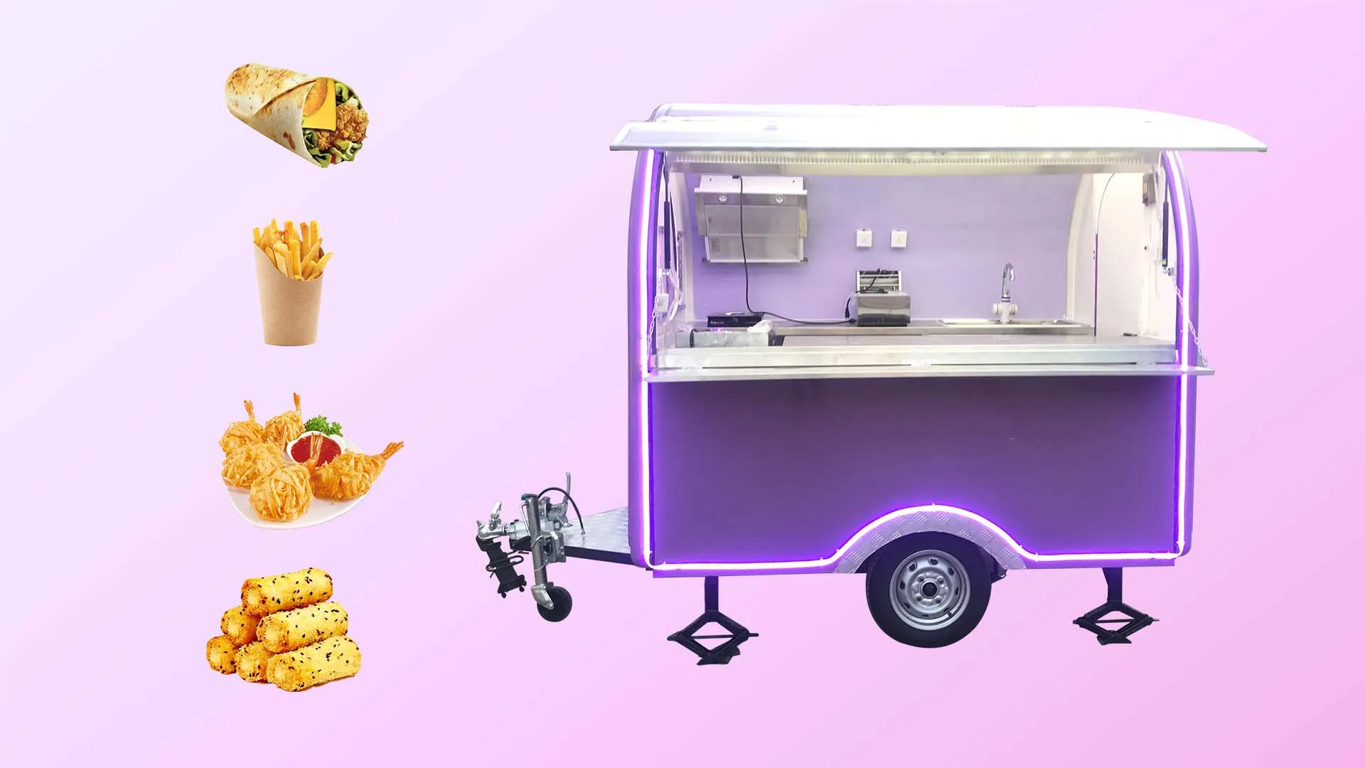 New Arrival Corn Mobile Fast Food Truck Caravan Used Trailers For Sale ...