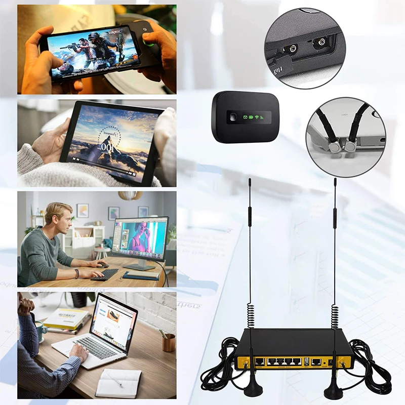 4G LTE 5dbi Magnet Antenna With 3M or 5M Mounting SMA Male Magnetic ...