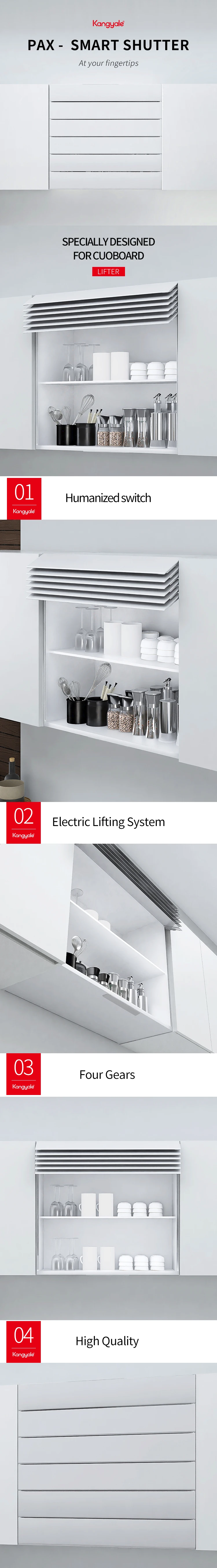 Kangyale Smart Roller Shutter Wall Cabinet Glass Detergent Holder ...