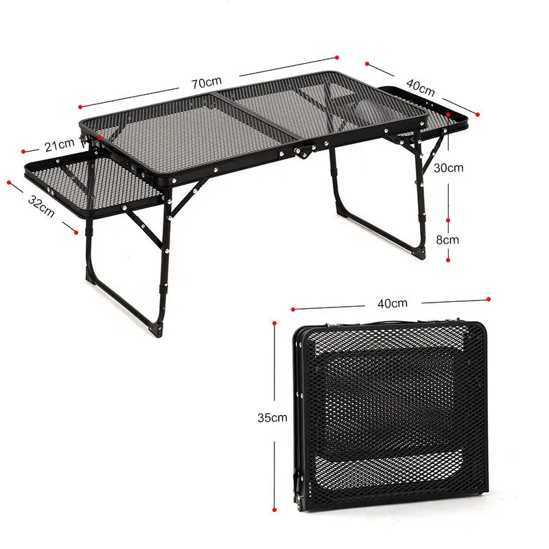 Expandable Outdoor Adjustable Fold up Folding Camping Aluminum Mesh BBQ ...