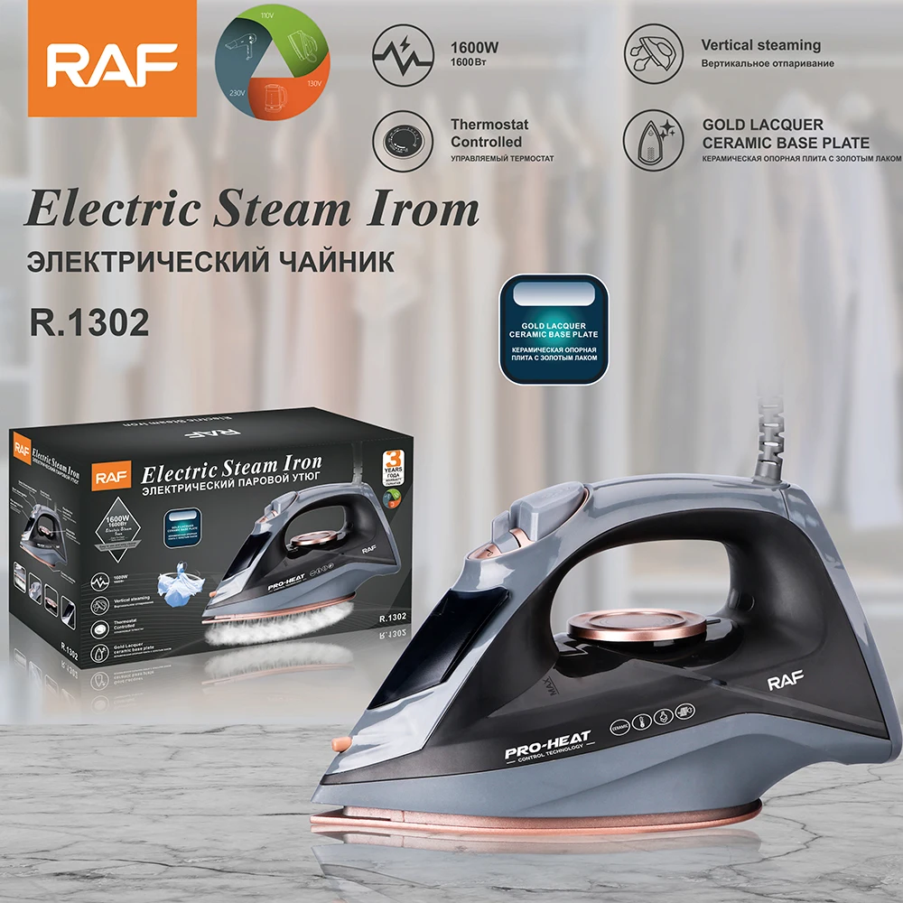 RAF Steam Iron - Powerful Electric Iron with LED Display
