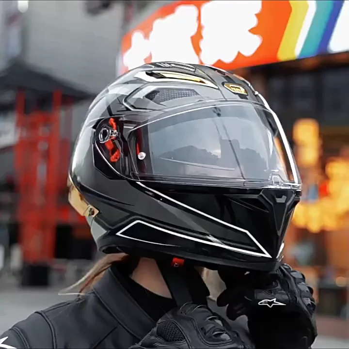 High Quality Motorcycle Helmets Electroplating Tail Wing Full Face ...