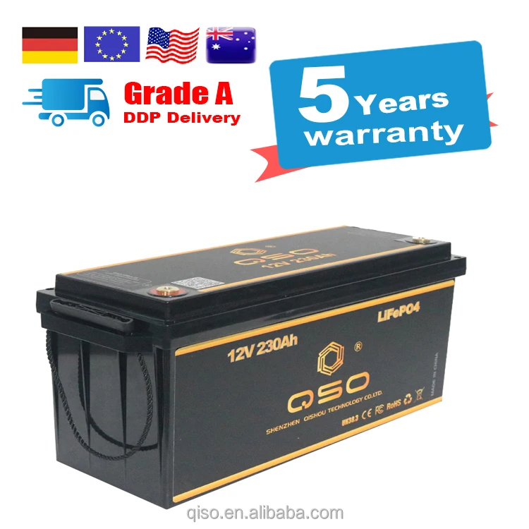 Qso-12v-230ah 12v200ah Deep Cycle 12v 200 Ah 230ah Power Supply 12volt Lithium Ion Batteries 12v ...
