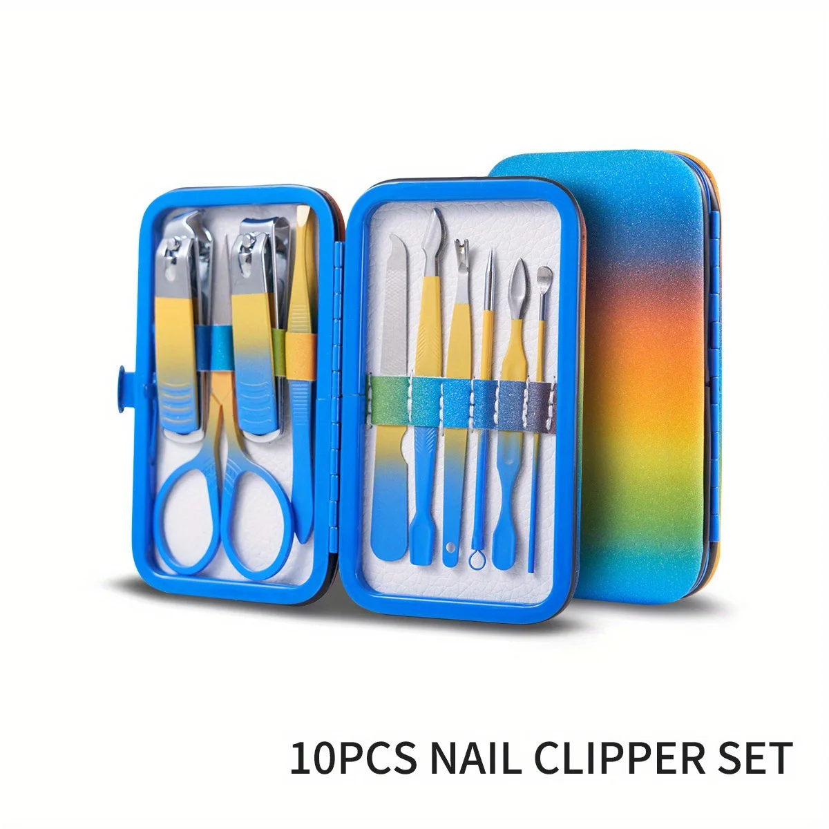 10 Pcs/set Personal Manicure Grooming Kit Men Women Nail Tools Manicure ...
