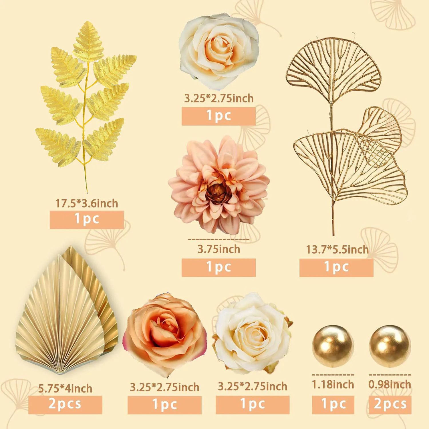 Cake Topper Palm Leaf Set - Elegant Decor for Any Occasion