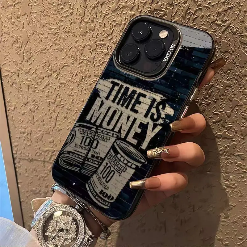 2025 New Banknotes Dollar Color Silver Mobile Phone Case For Iphone 16 ...
