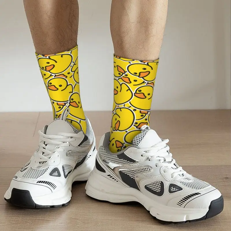 Customized Cute Yellow Classic Rubber Duck Socks Women Men Warm 3d ...