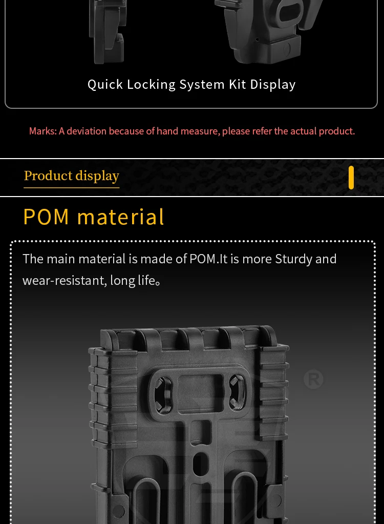 Quick Locking System for Duty Holster with Screws and Nuts Adapter ...