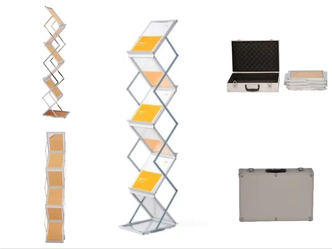 Classic Floor-Standing Metal Catalog Holder - Durable & Versatile