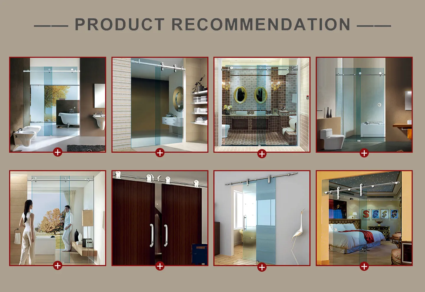 Invisible Glass Pocket Door System with White Track - Soft Closing ...