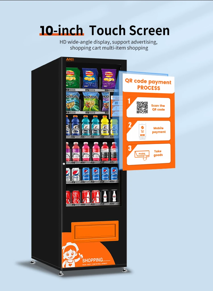 AFEN Cashless Vending Machine - Smart Snack & Drink Sale