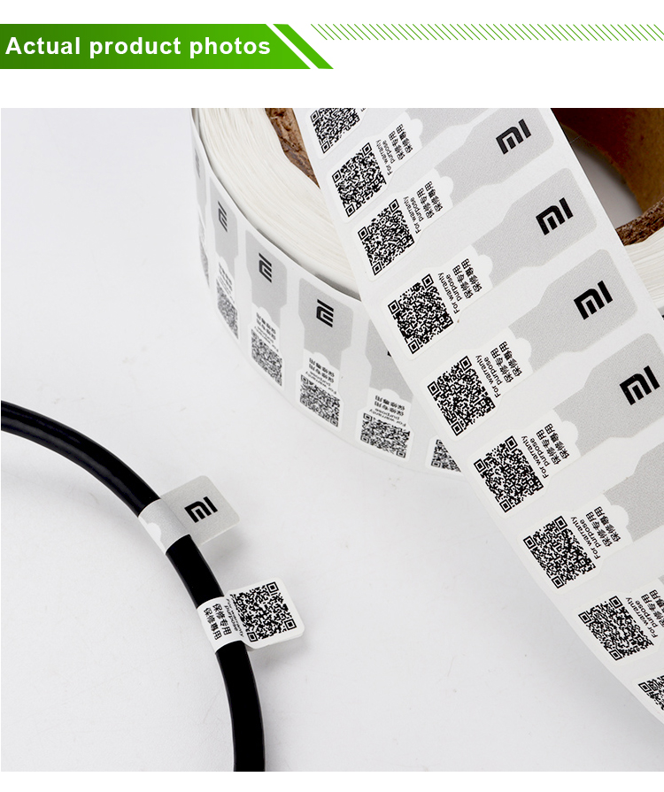 Custom Printing Waterproof Adhesive Vinyl Power Cable Label Sticker ...