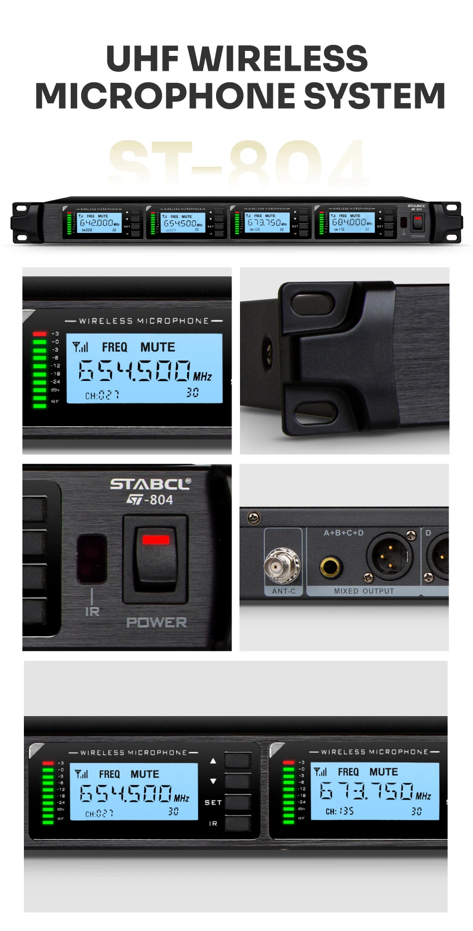 St-808 Professional Uhf Wireless Microphone 8 Channel Handheld Cordless Microphone - Buy 8 ...