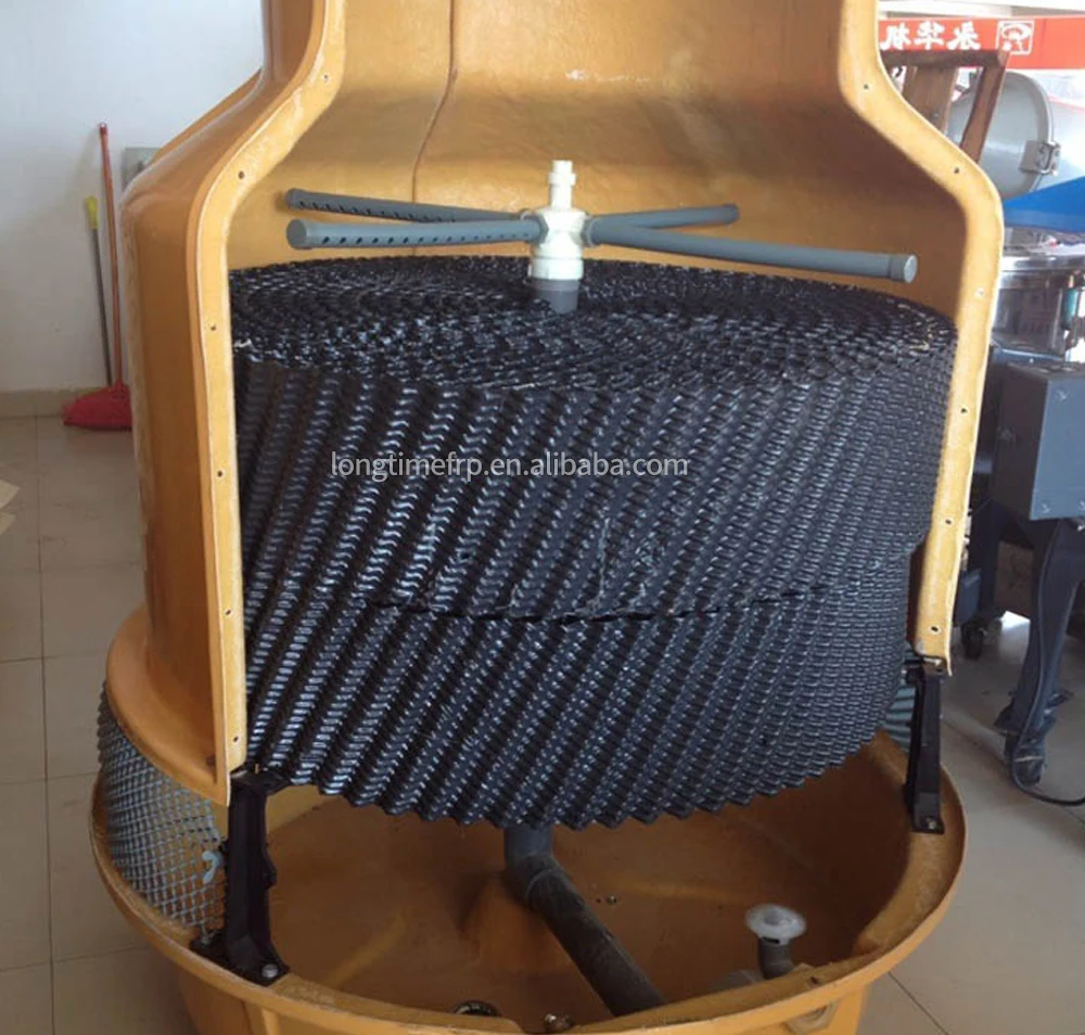 Cooling Tower PP PVC Filling Material H220mm 300mm Round Shaped Counter ...