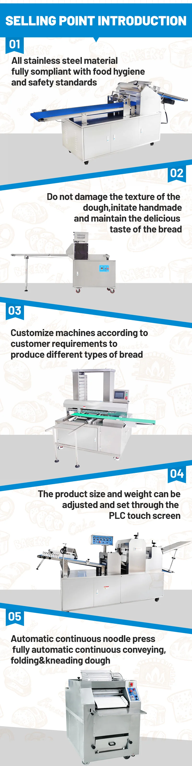 Commercial Automatic Bread Machine Burger Bun Making Machine Bread ...
