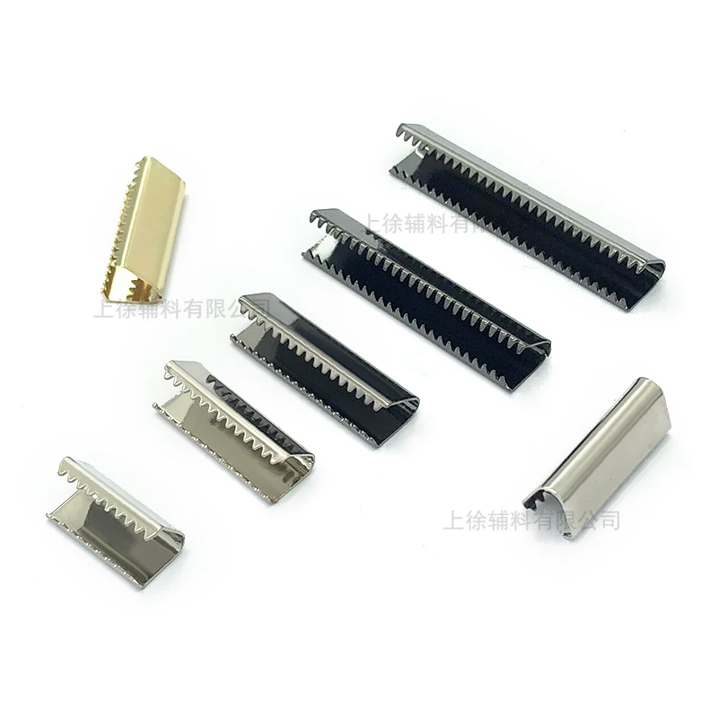 Metal Crimp Clasps Ribbon Webbing Ends Clips With Claw For Belt Gold ...