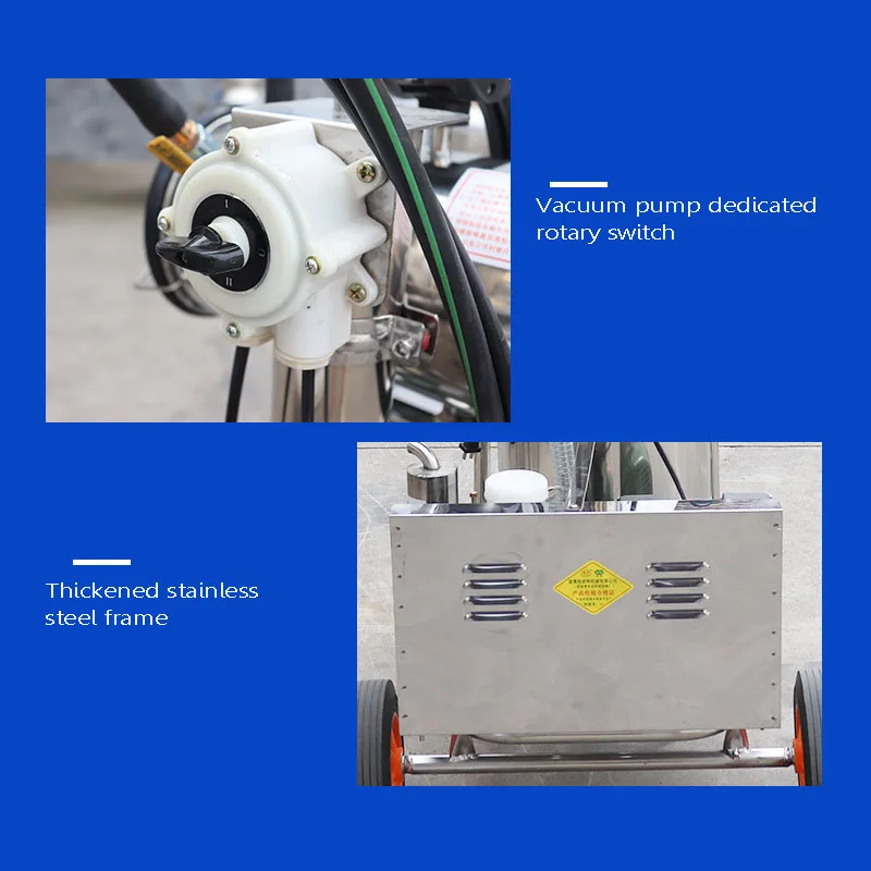 25l Electric Vacuum Pump Pulse Cow Sheep Goat Milking Machine Piston ...