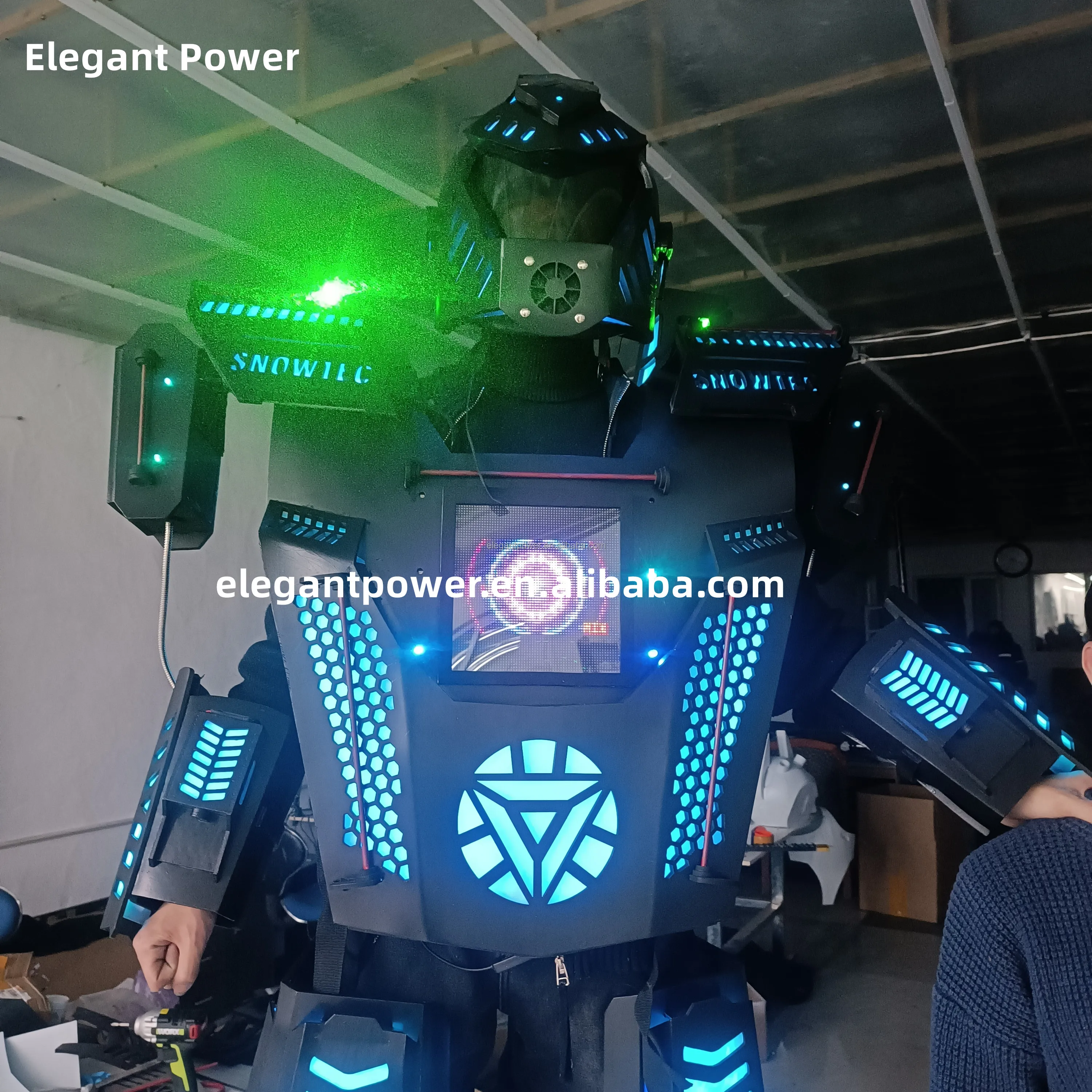 Party Traje Led Robot Costume Led Clothes Stilts Walker Costume ...