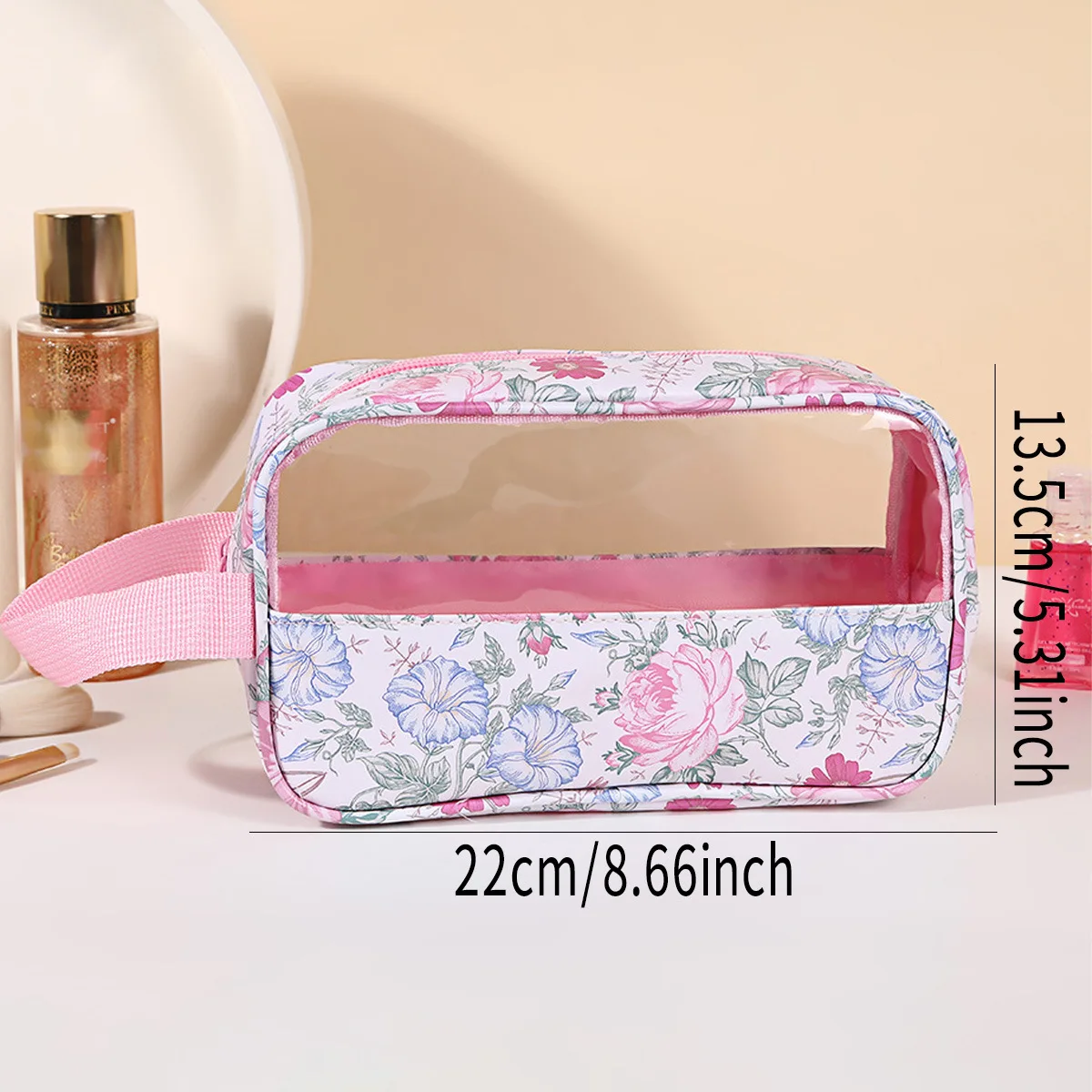 32 Piece Pink Makeup Tool Set Floral Bag Brush Collection Beauty Sponge ...