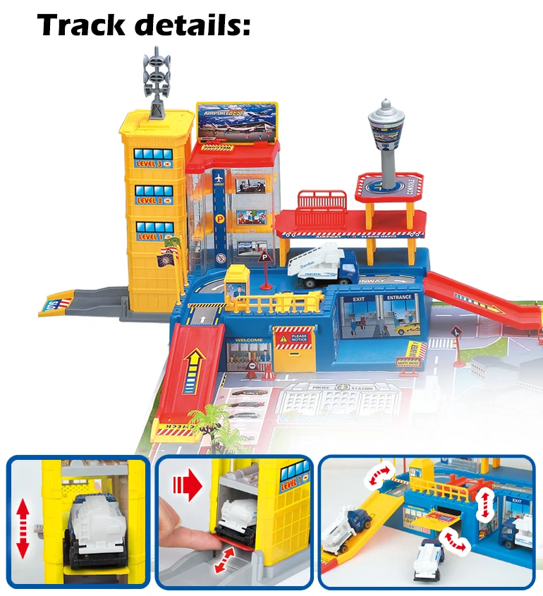 Luxury Diecast Toy Airport Play Set for Kids Aged 2 to 7 Years ...