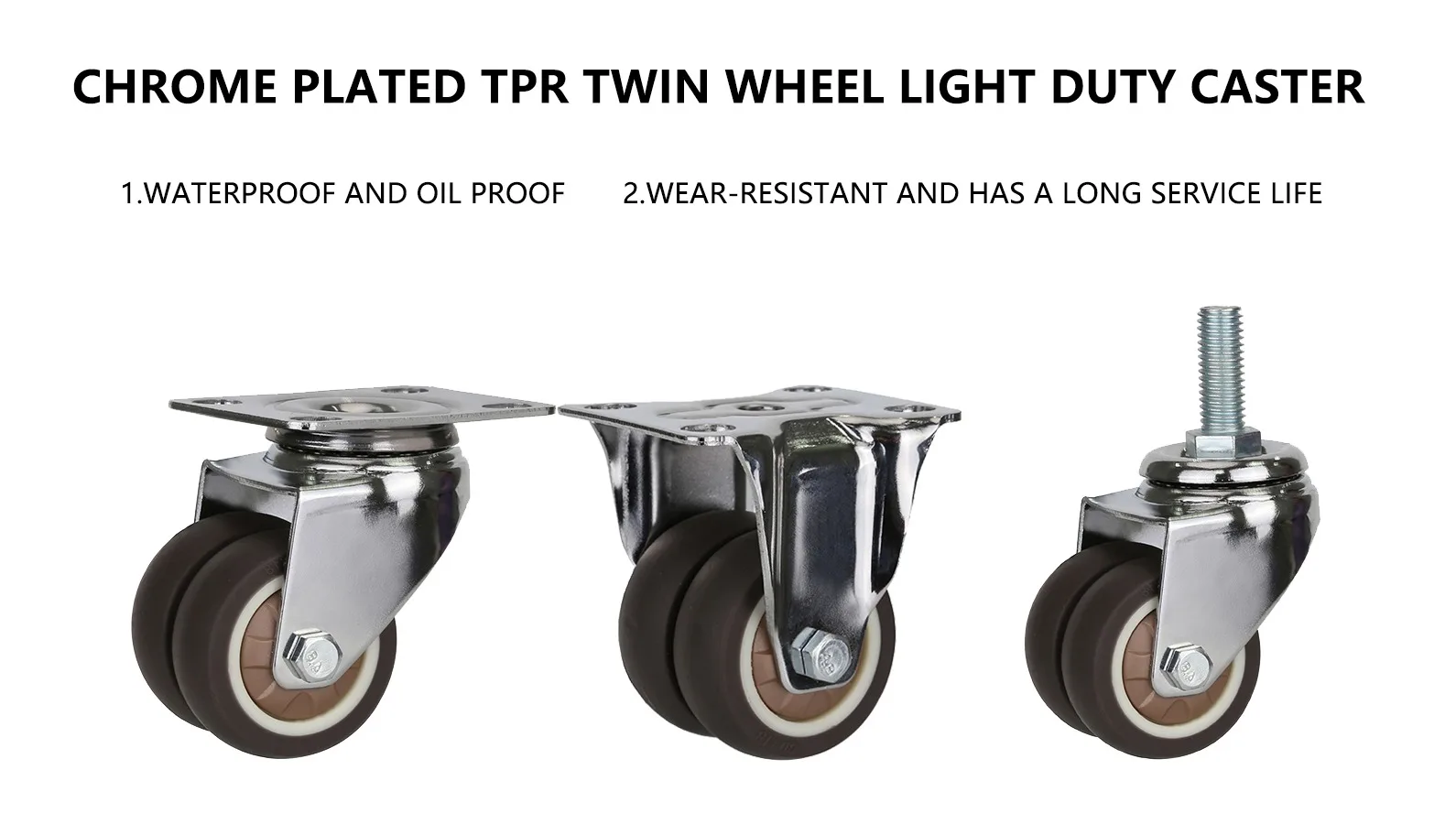 Small Computer Table Tpr Double Caster Wheel Desk Office Home Chrome ...