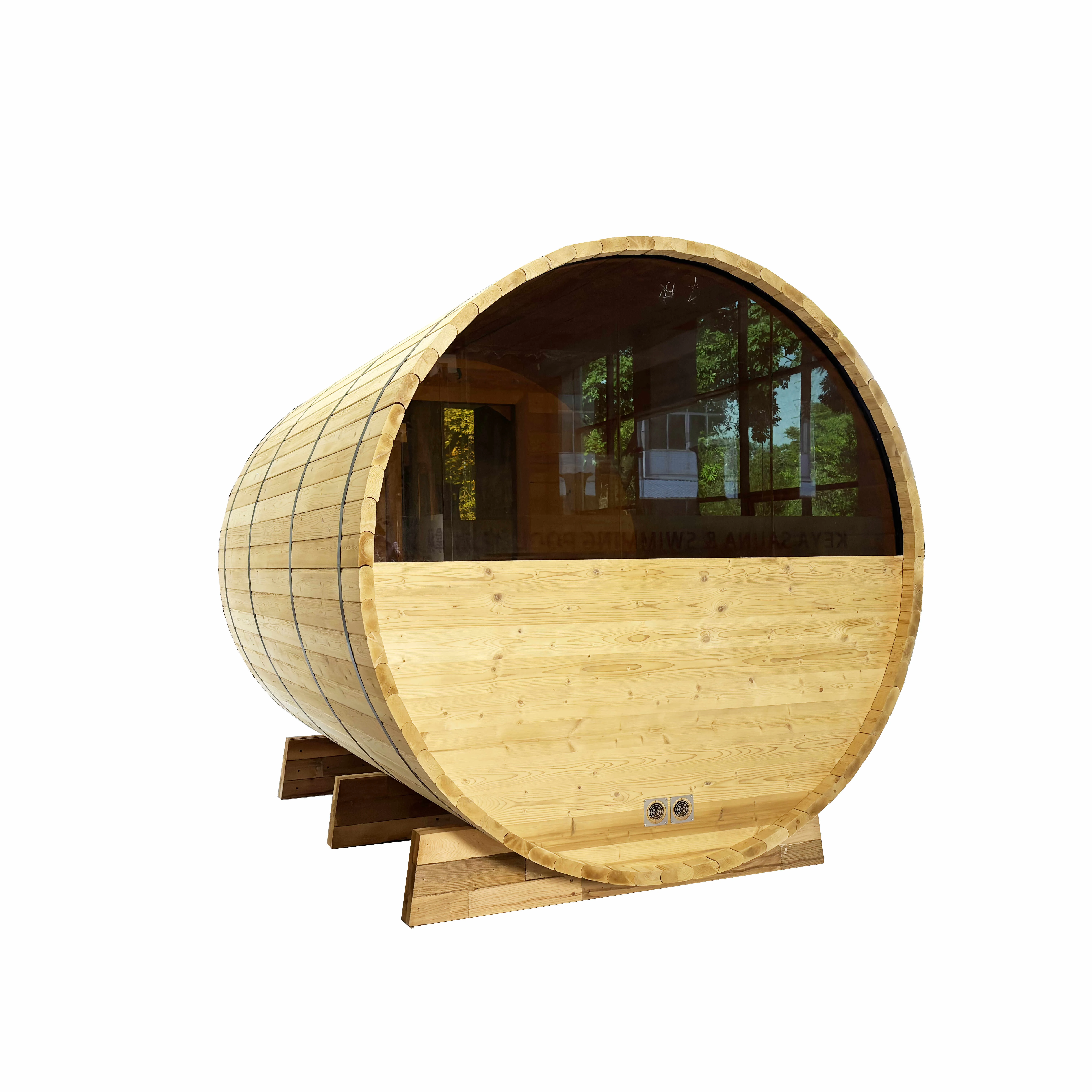 Customize Logo Thermo Wooden Home Sauna Barrel for Sale