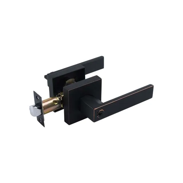 Modern Contemporary Zinc Alloy Square Indoor Door Handles Lever Slim ...