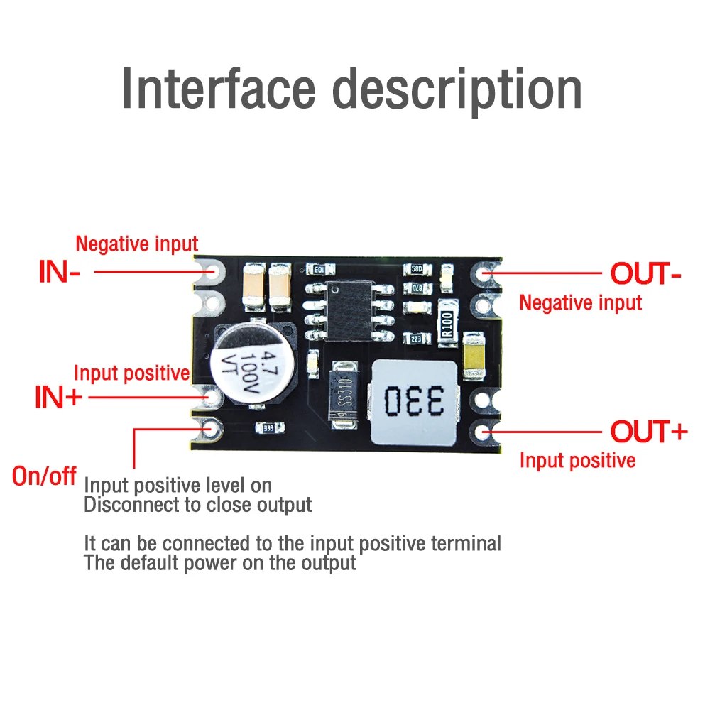2A DC-DC Step Down Power Supply Module - Mini Buck Board Converter for ...