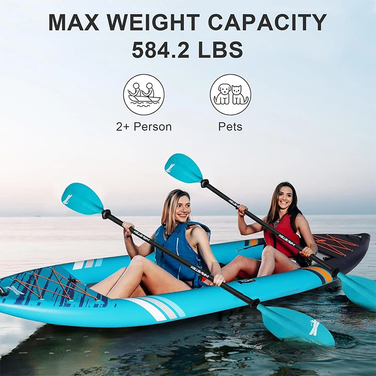 Portable Detachable Double Sea Drop Stitch Inflatable Kayak Fishing ...