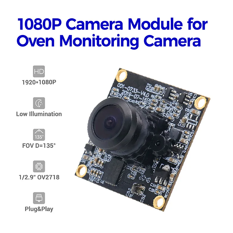 Full HD 2MP 30fps USB Camera Module for Smart Home Oven