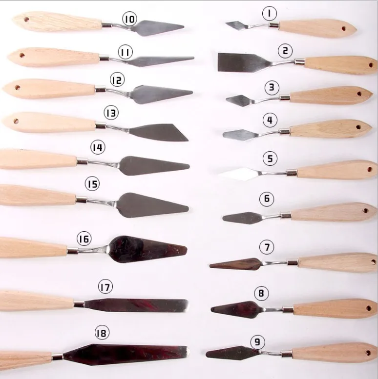 Factory Wholesale Various Sizes Stainless Steel Wooden Handle Palette ...