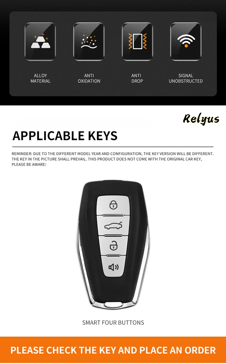 Car Logo Metal Leather Key Case Cover For Geely Coolray Atlas Boyue Nl3 ...