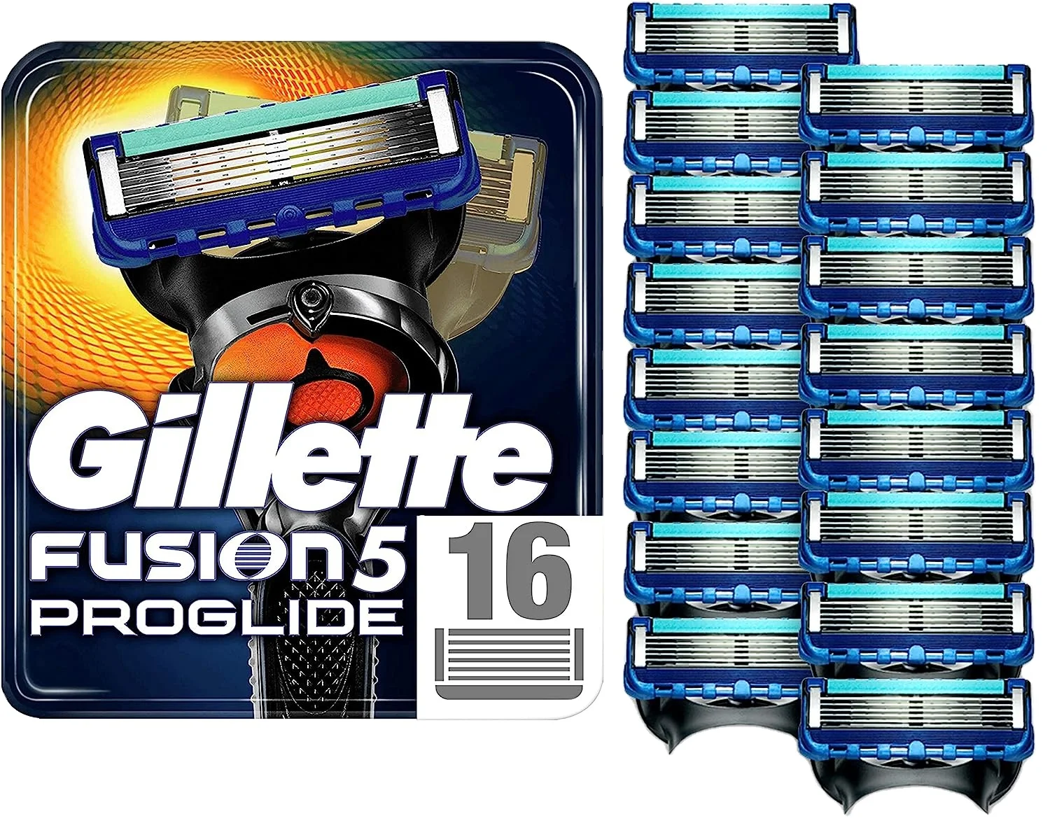 16 Gillette Proglide Plus Men 5 Blade Razor Cartridges Fit All Fusion5 ...