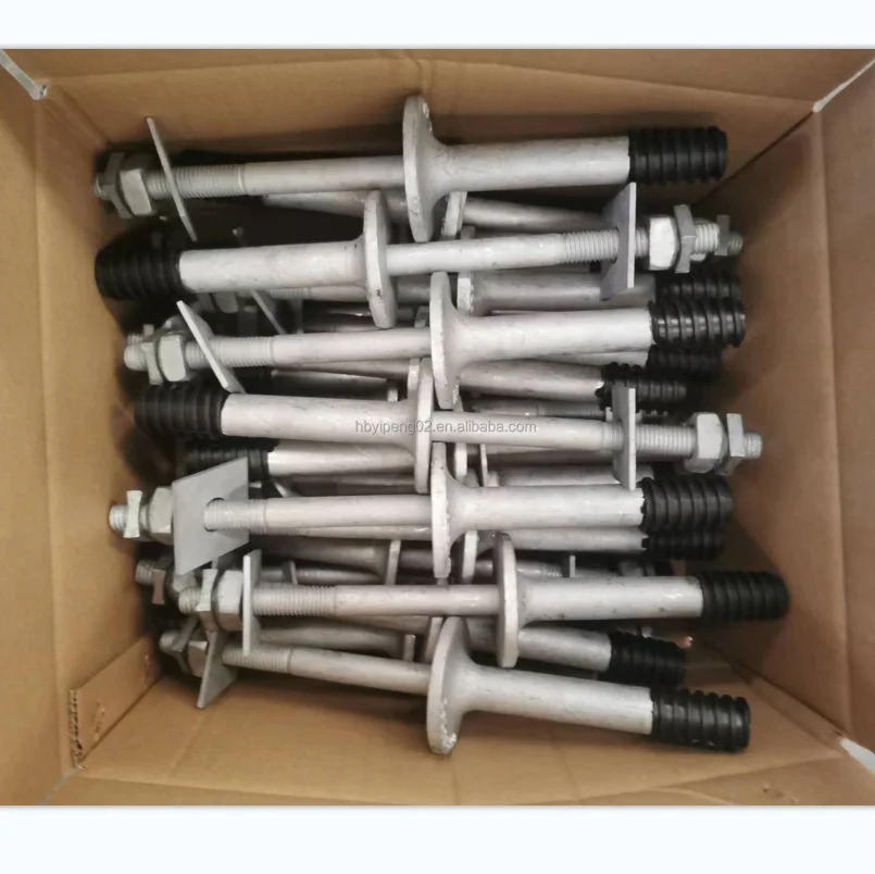 Cross Arm Insulator Pin / Nylon Head Insulator Spindle For Power Line ...