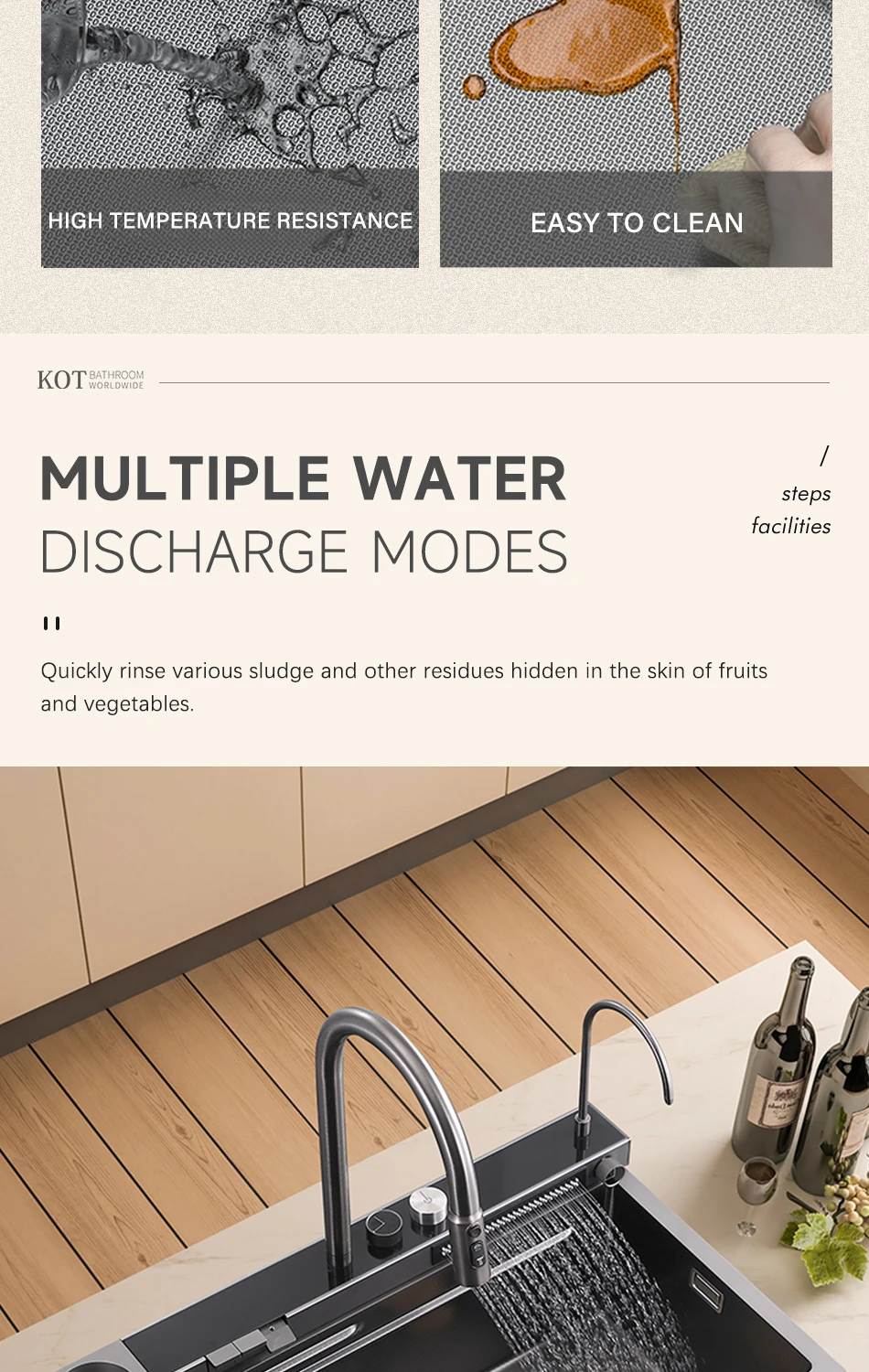 Kot Modern Designs Stainless Steel Smart Multifunction With Digital ...