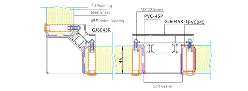 AHU Pentapost Frame Components - Three Way Nylon Corner