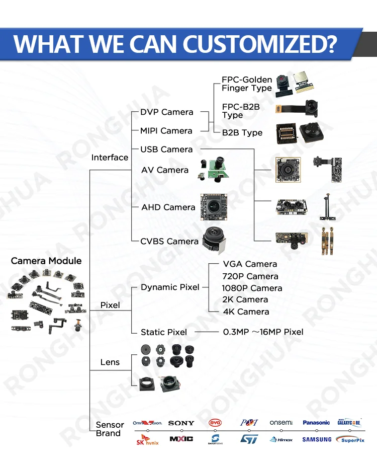 Camera module AR0234 CMOS IMX377 IMX307 IMX206 DVP CSI MIPI MIPI ...