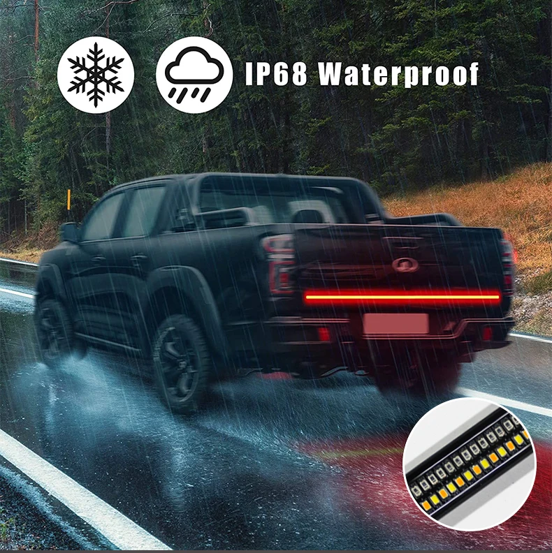 60" LED Tailgate Light Bar Aluminium Sequential Turn Signal Reverse ...