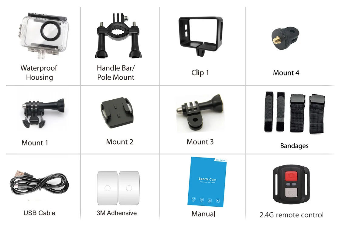 Newest 5k 30fps Go Pro Dual Screen Action Camera With Wifi Video ...