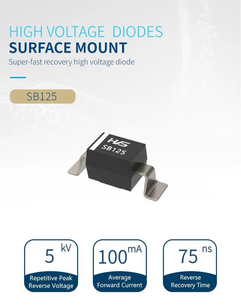 Sb125,5kv 100ma 75ns,Hv Diode,Surface Mount Super-fast Recovery High ...